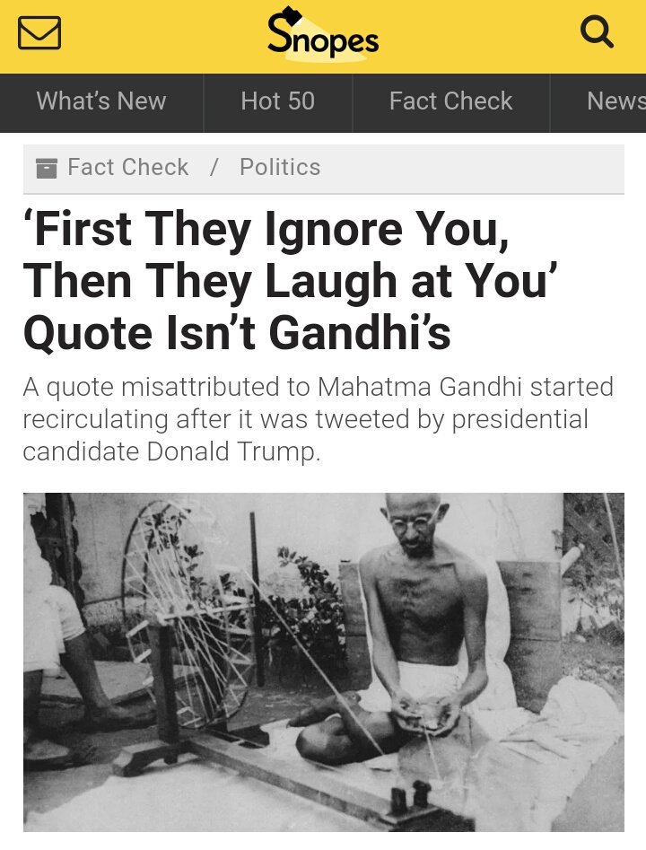 Gandhi Fake Quote All The "Quotes" Churchill Never Said (2: Fanatic To