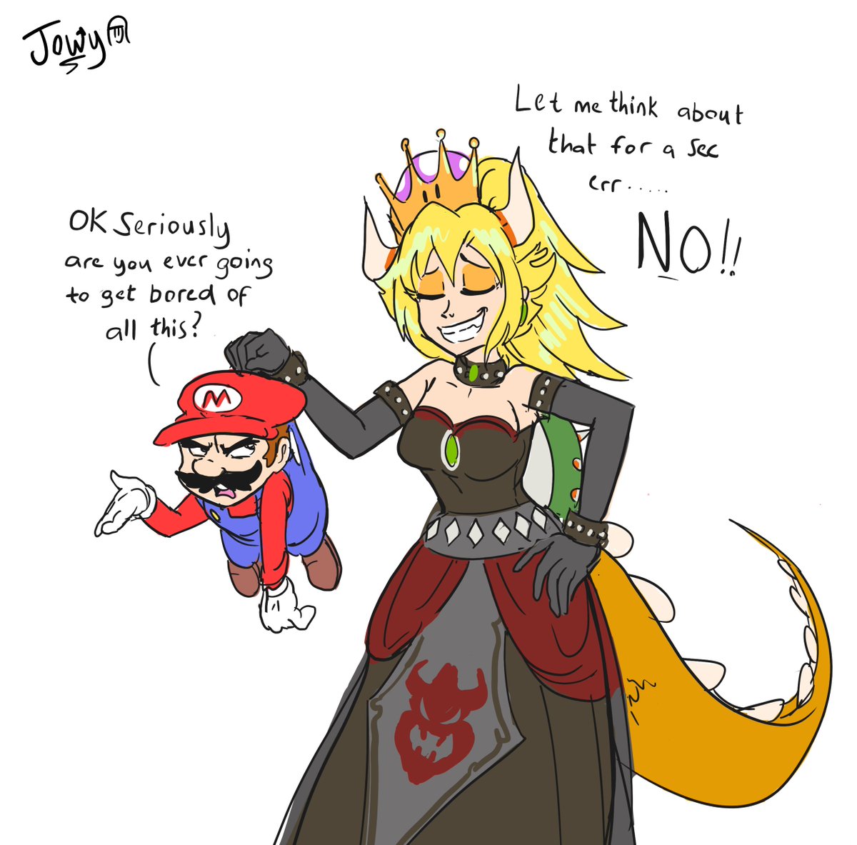 Bowsette Y Jnr Mario Funny Anime Character Art My Xxx Hot Girl