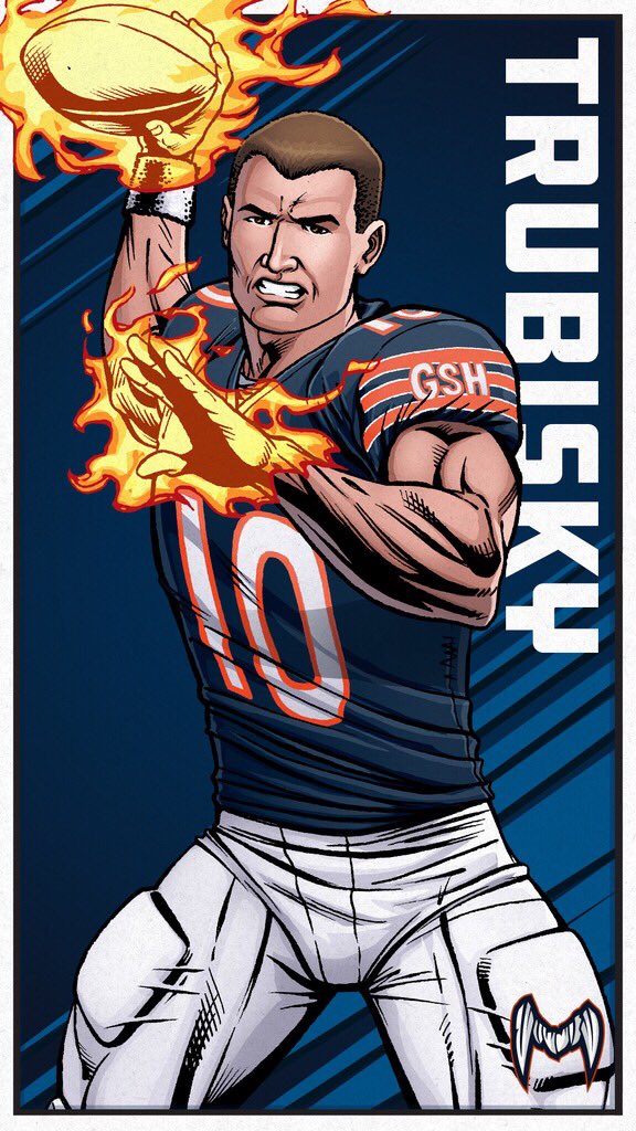 Chicago Bears Football Players Cartoons