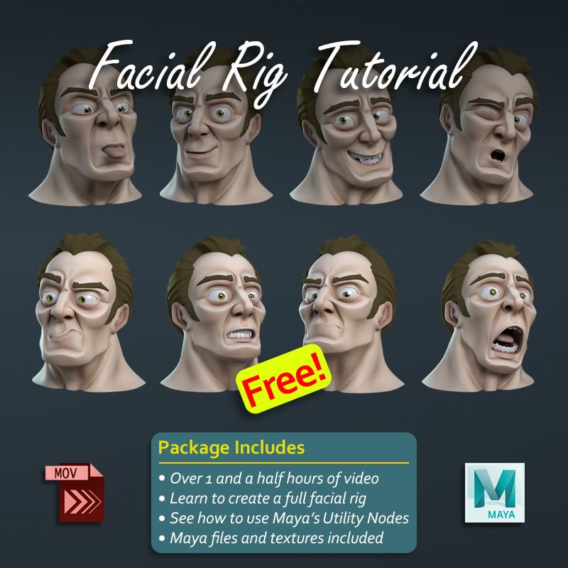 antCGi on Twitter: "Learn how to create a full #facial #rig with this #FREE #tutorial. Download ...
