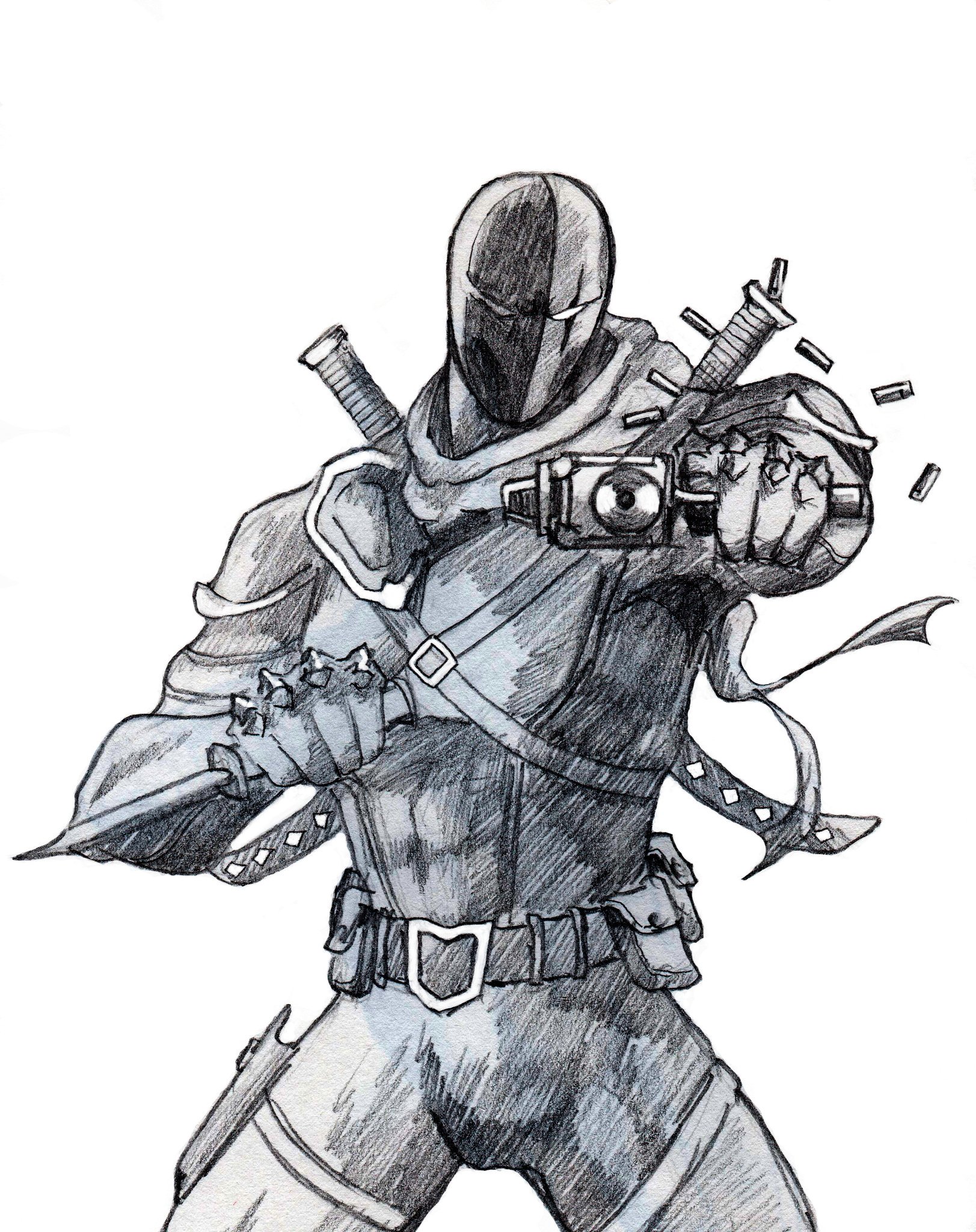 Deathstroke Drawings In Pencil Easy