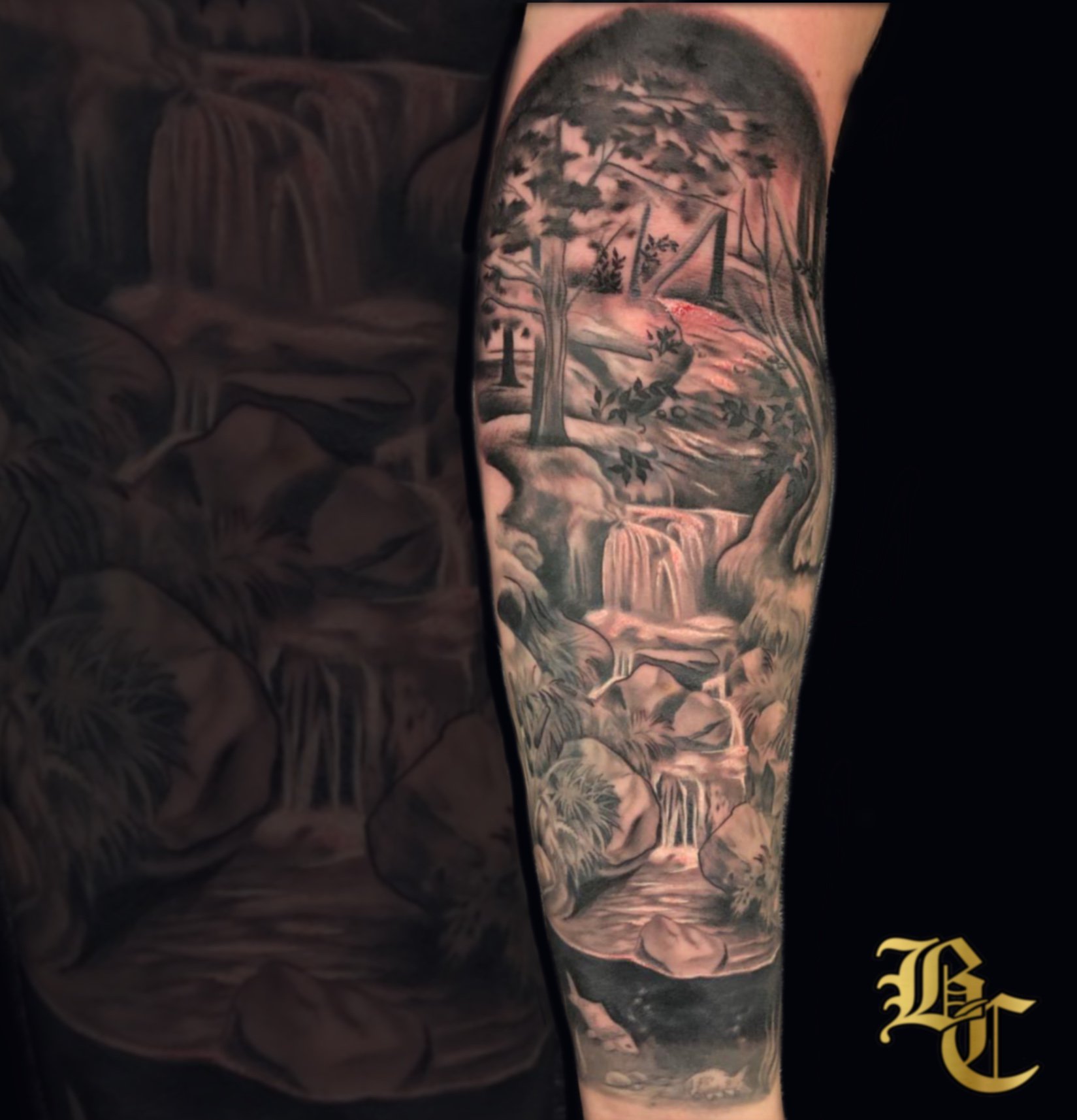 Waterfall Arm Tattoos