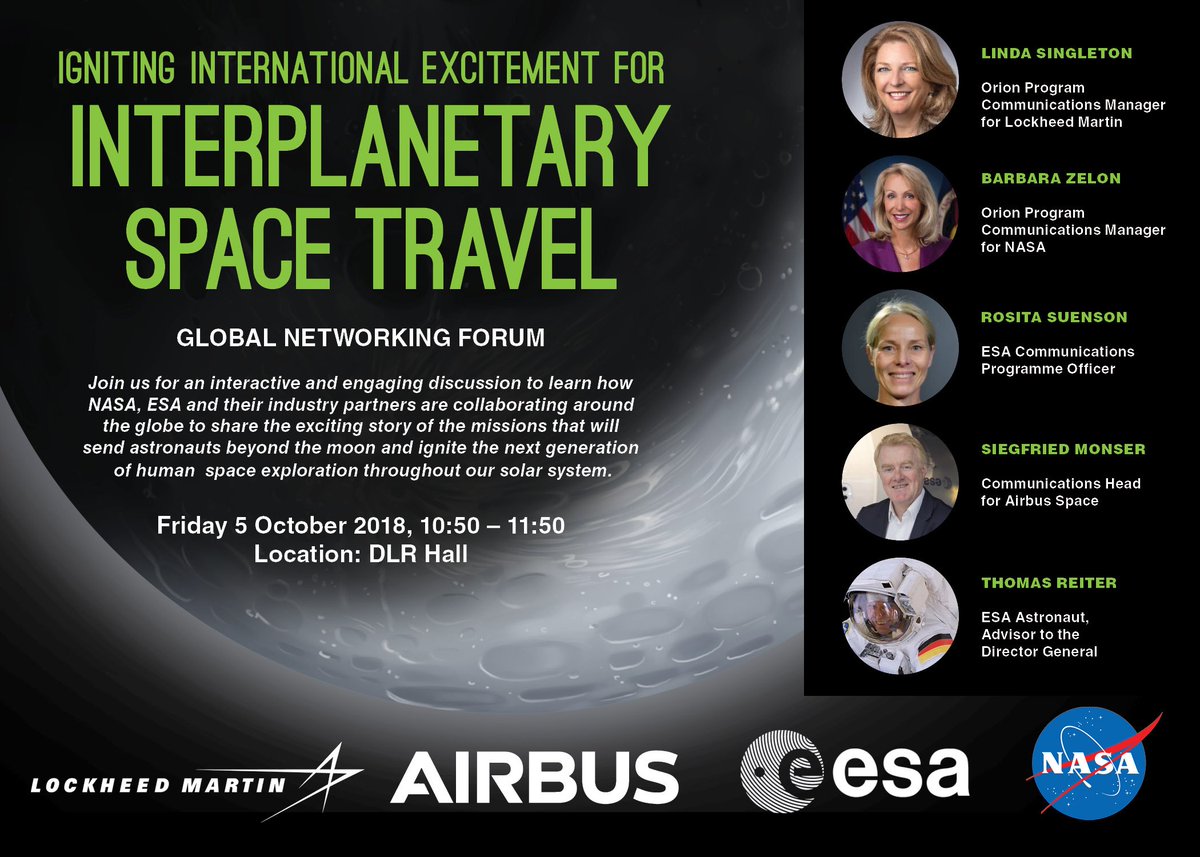 .@IAC2018 attendees are invited to hear from @NASA @esaspaceflight ...