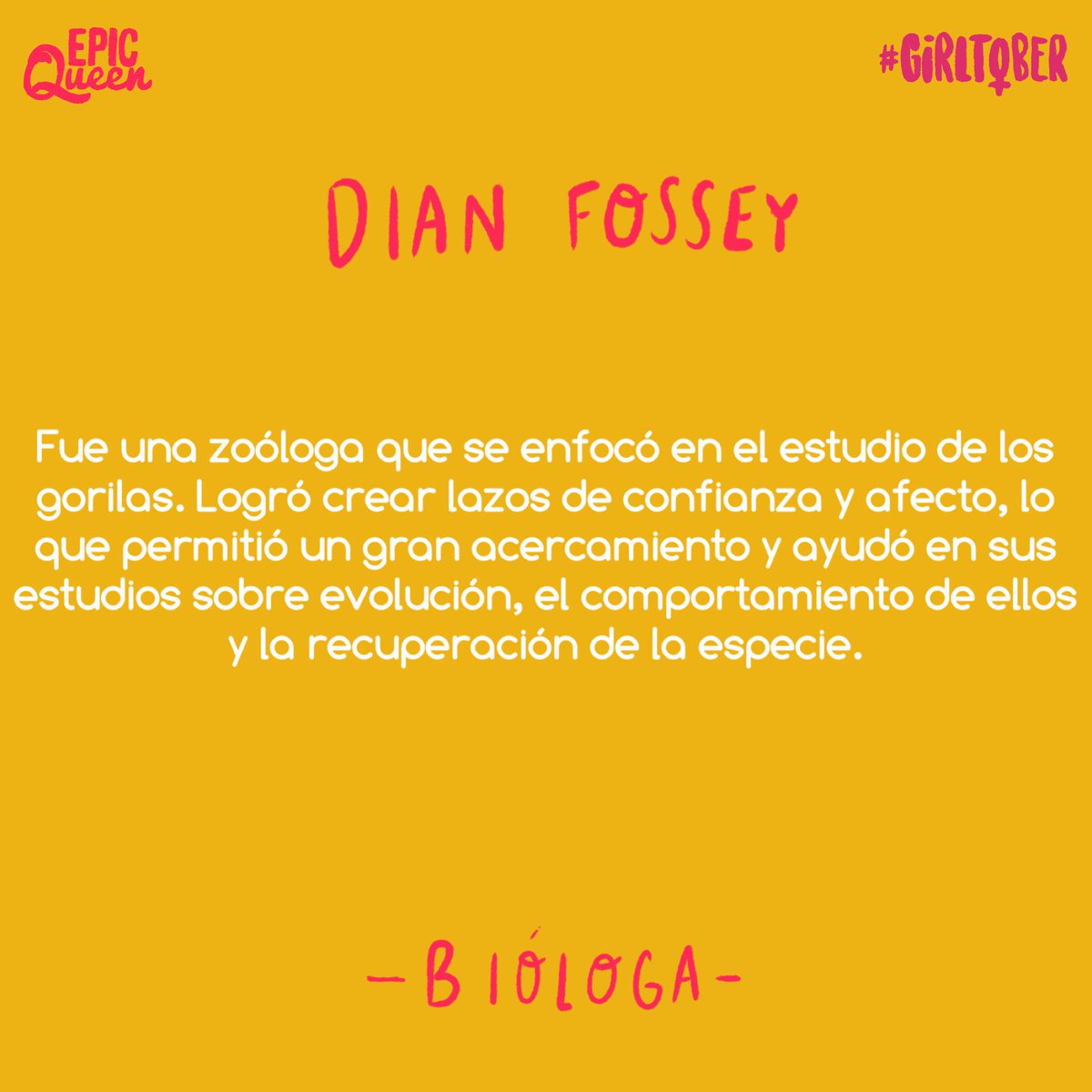 #Girltober - Dian Fossey Fue una primatóloga que se especializó en el ...