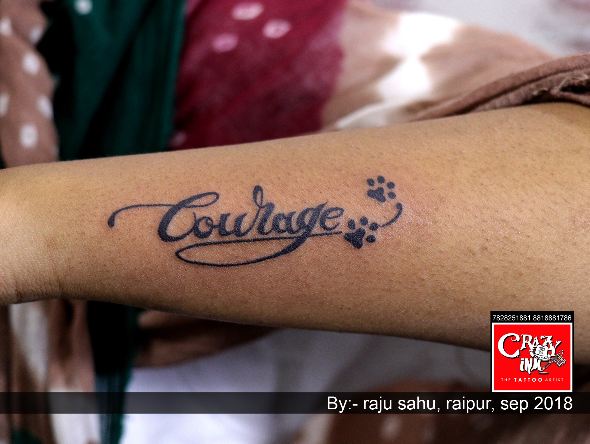 Courage Wrist Tattoos