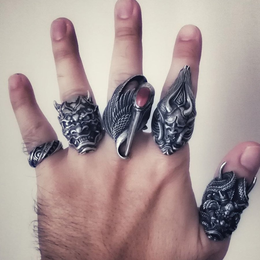 37％割引ブラック系安価 ワタナベ Dual Flow 鶴リング リング アクセサリーブラック系-OTA.ON.ARENA.NE.JP