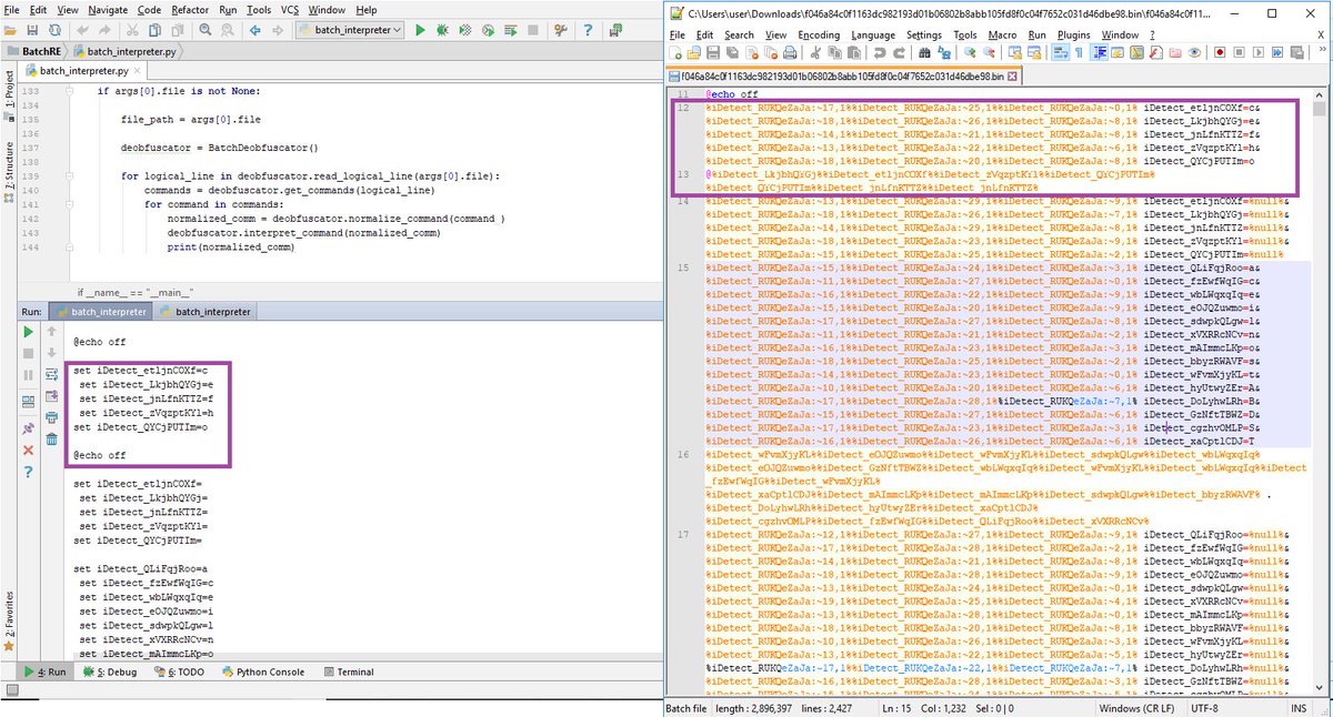 Malwrologist on Twitter: "my #batch #deobfuscator has just born: https://t.co/wJ8qX1FjEV his ...