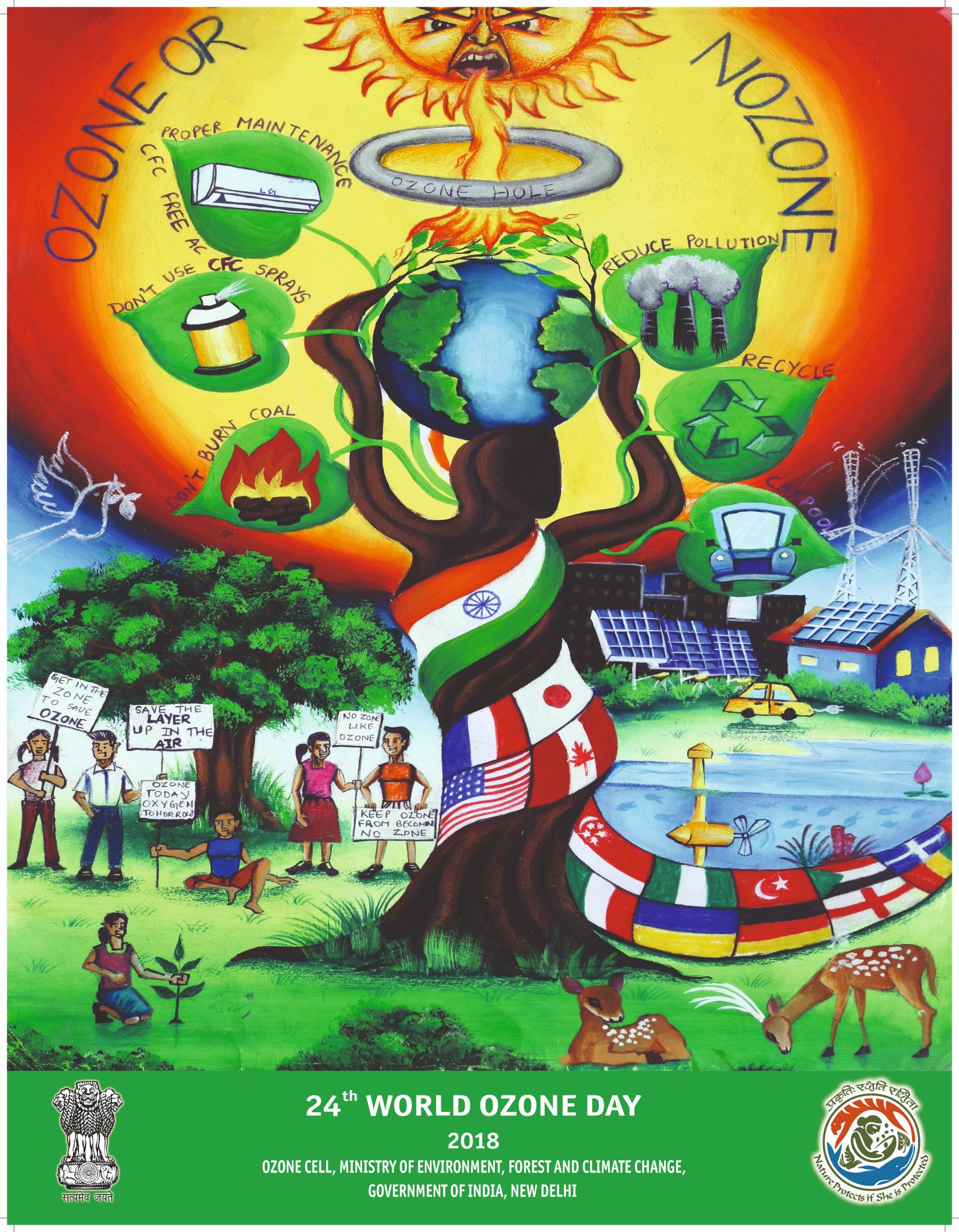 Ozone Depletion Poster World Ozone Day Poster Drawing Easy L Save