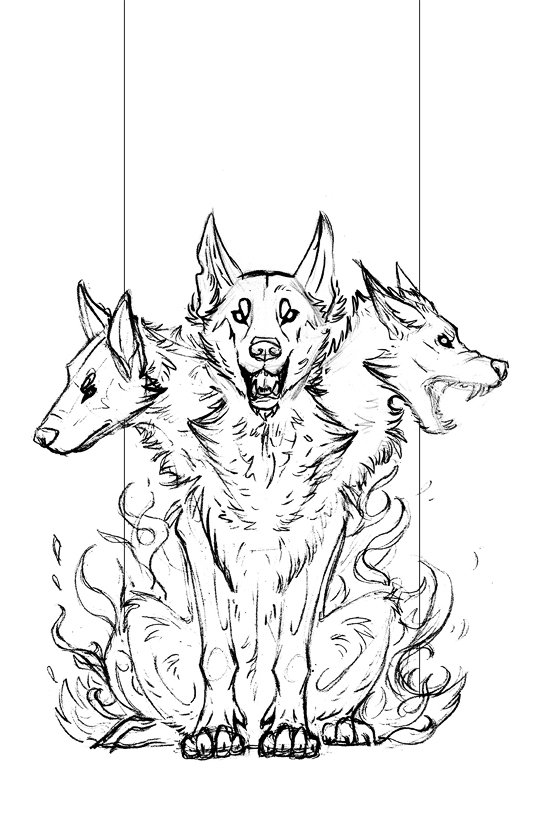 「I did sketch out a Cerberus, but don't have time to ink it n」Danielle ...