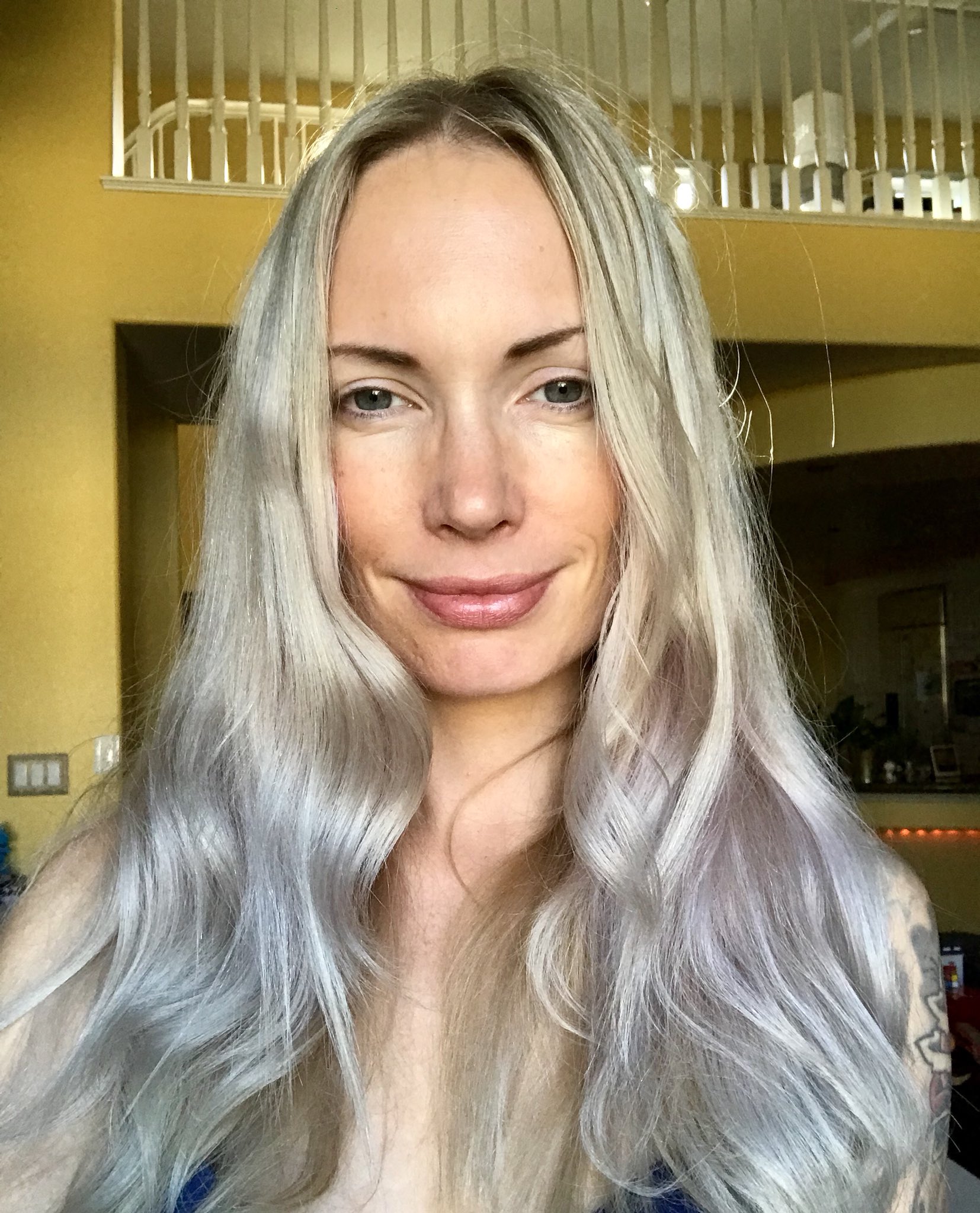 Anna Barlog on Twitter: "I make my own silver schampoo by adding silver and purple toner to my ...