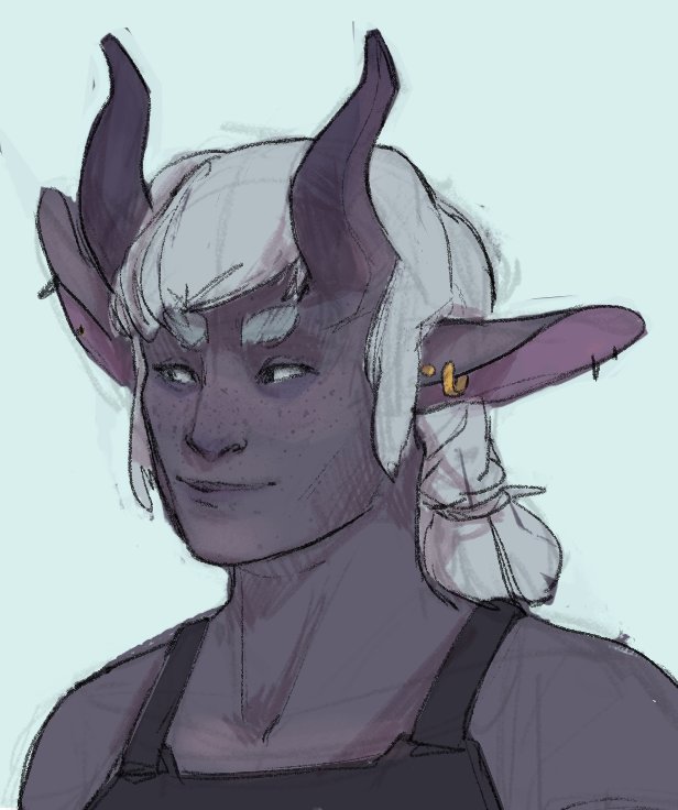 「Also in the stream: old purple OC that I」|Amelia hのイラスト