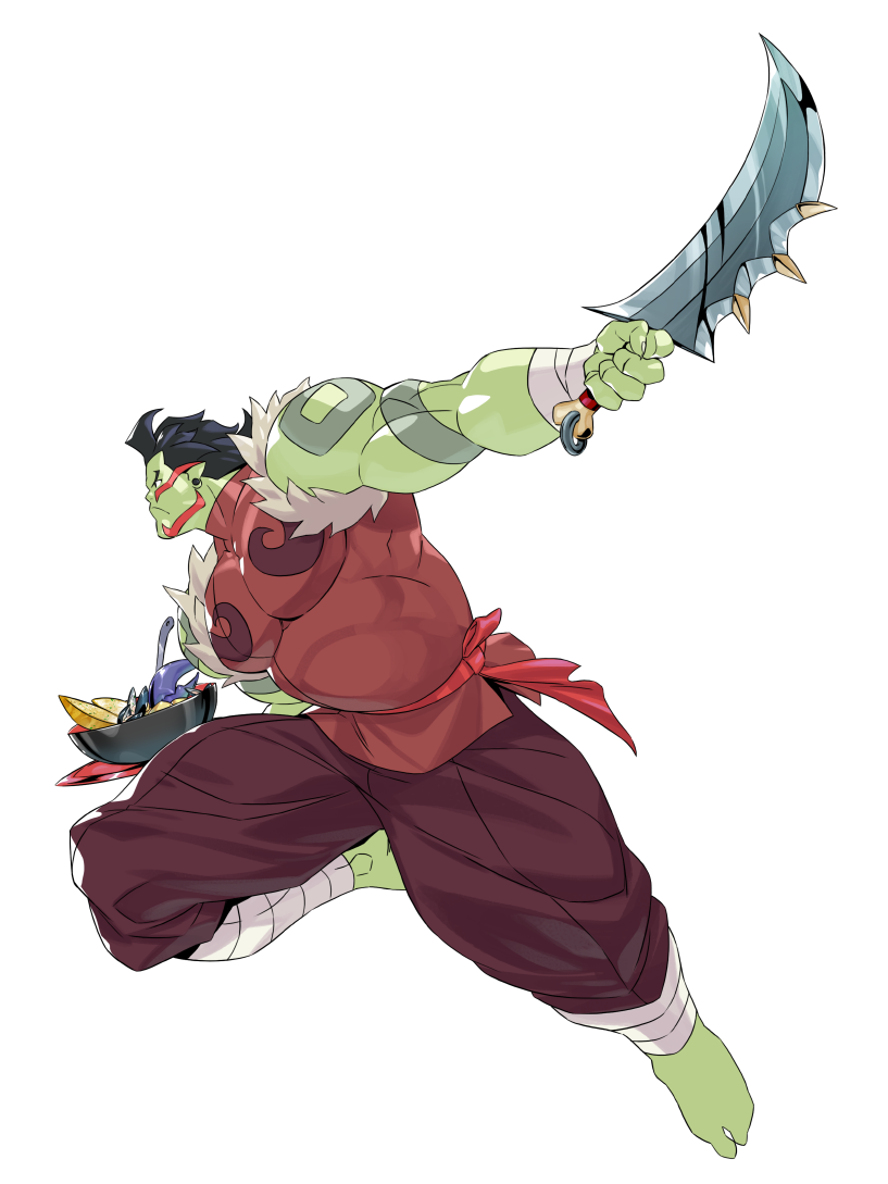 「More WIP on the illustration. Orc father」|Eric Huangのイラスト