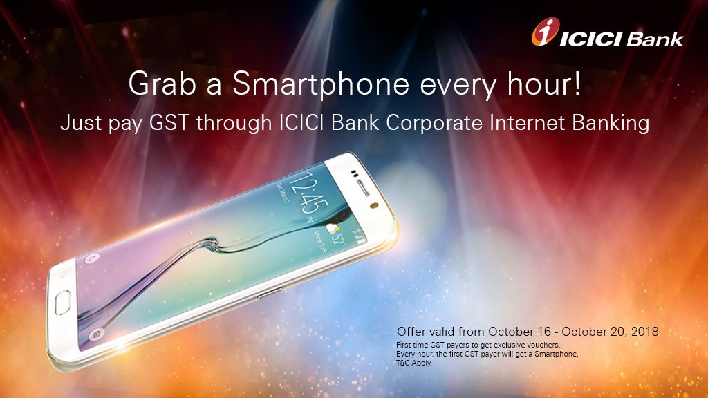 ICICI Bank on Twitter: "Here’s your opportunity to win a new smartphone every hour! Simply pay ...