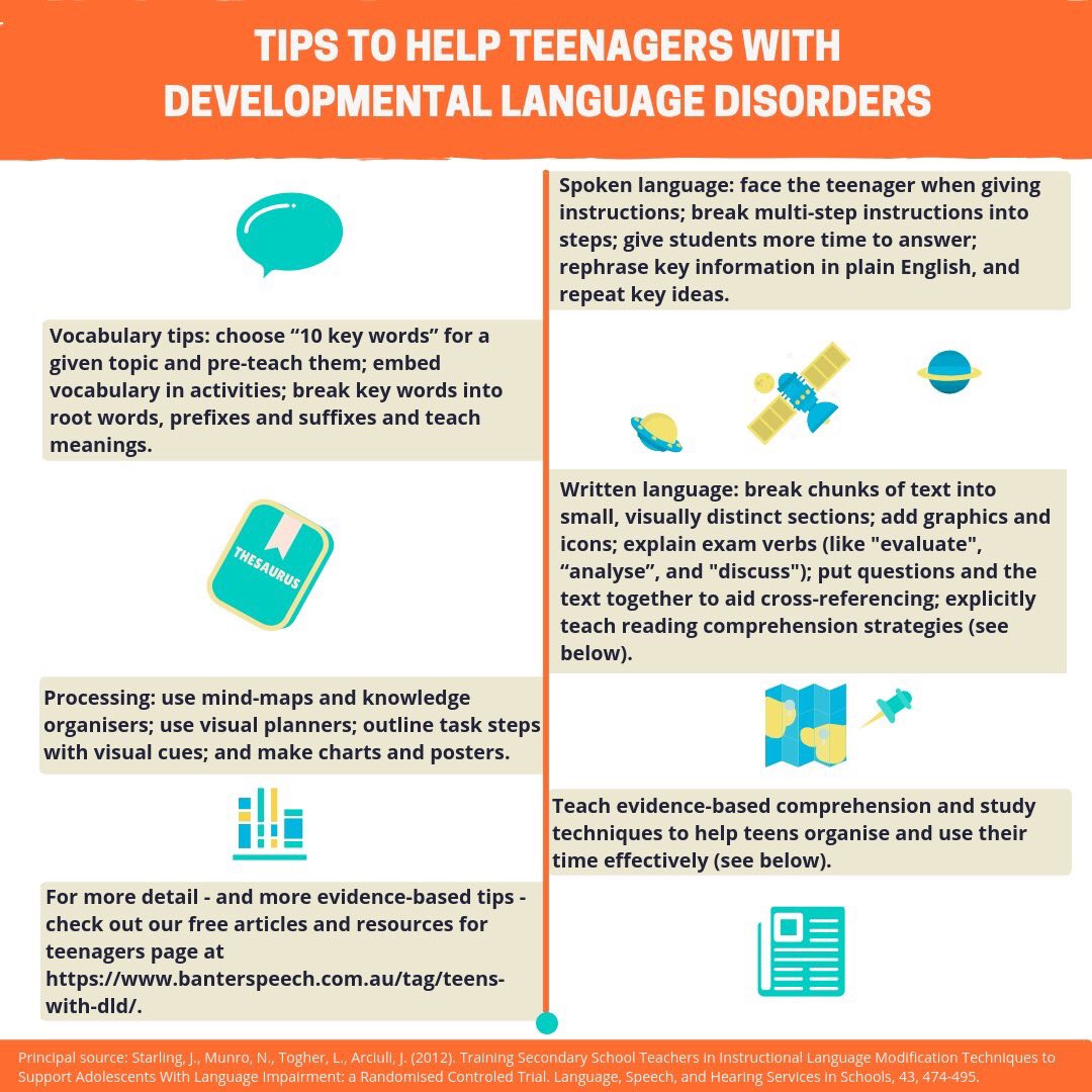 Tips to help teenagers with developmental language disorders # ...