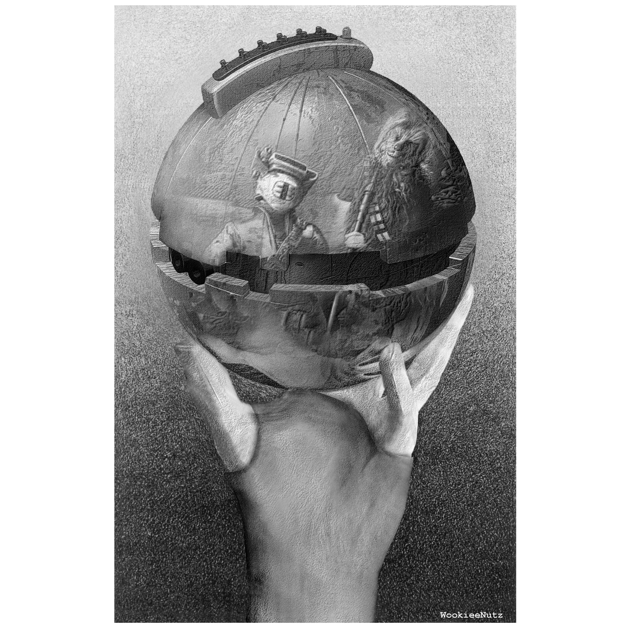 Medium Hand With Reflecting Sphere Medium Hand With Reflecting Sphere