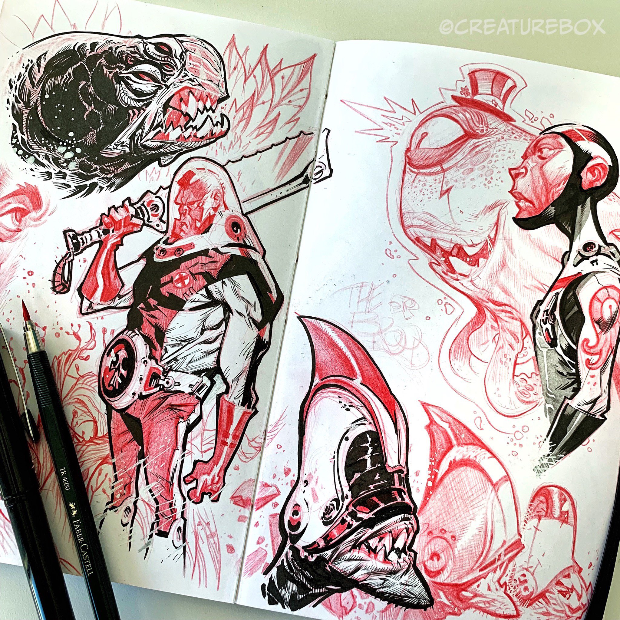 CreatureBox on Twitter: "From the sketchbook: Journeymen 🌎 Tons more ink in our new books—link ...