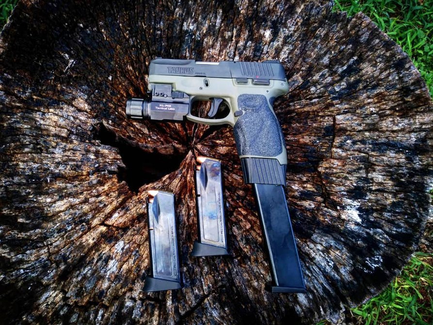 9mm With Extended Clip And Laser