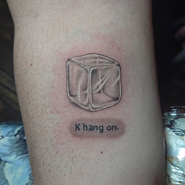 Melting Ice Cube Tattoo