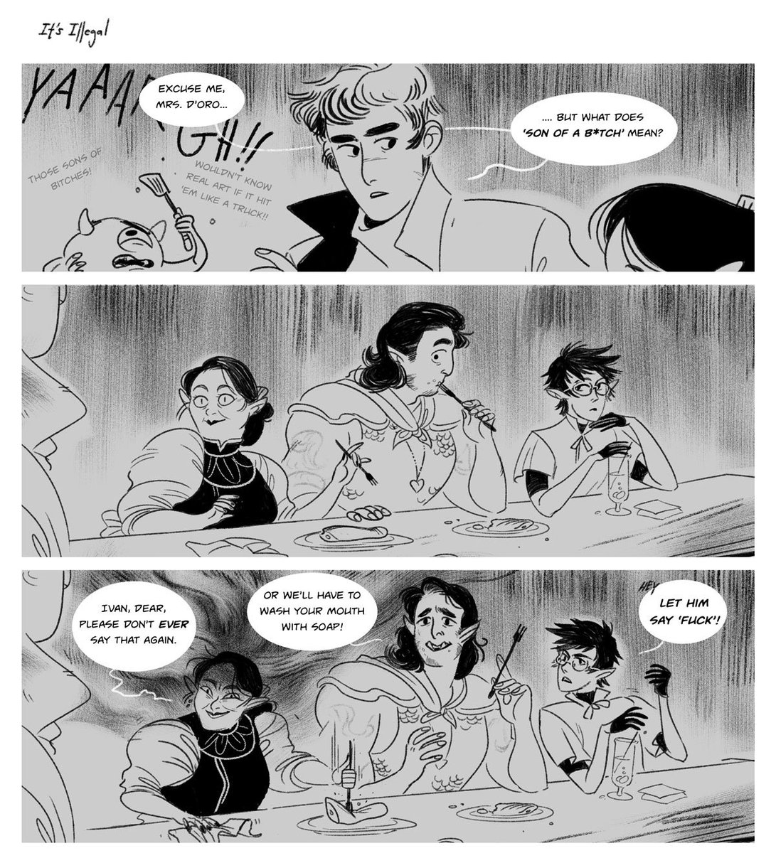 「October day 1: The Curse Commences ? #inktober from me is 」Alexa Sharpeの漫画