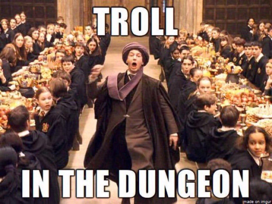 Professor Quirrell Troll In The Dungeon
