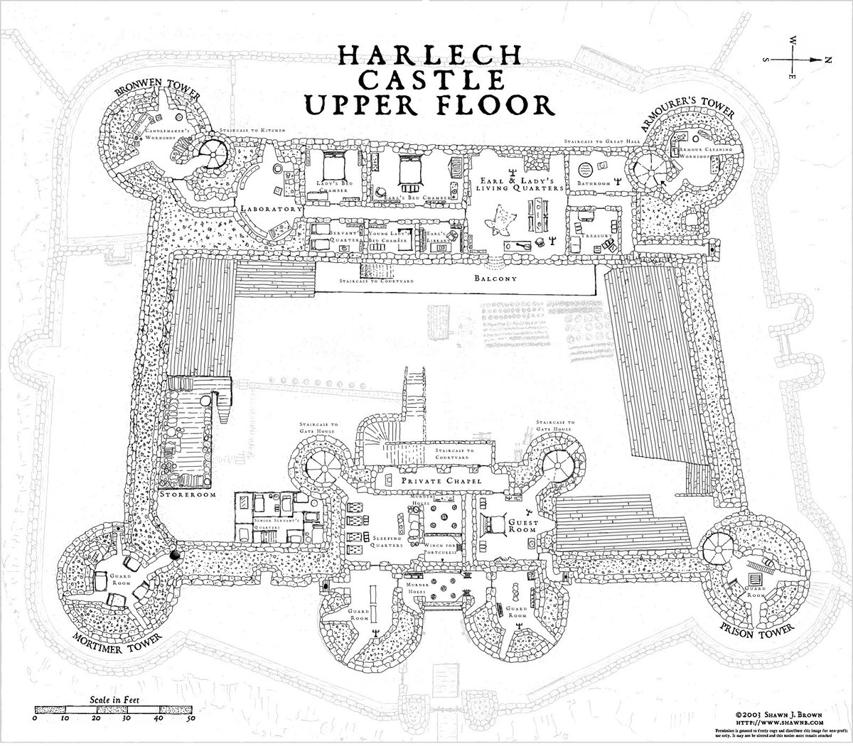 Harlech Castle Floor Plan