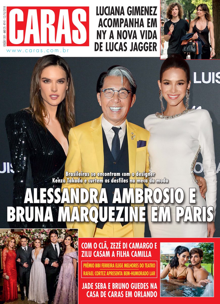 Na capa da revista CARAS desta semana em Paris, Alessandra Ambrosio e ...