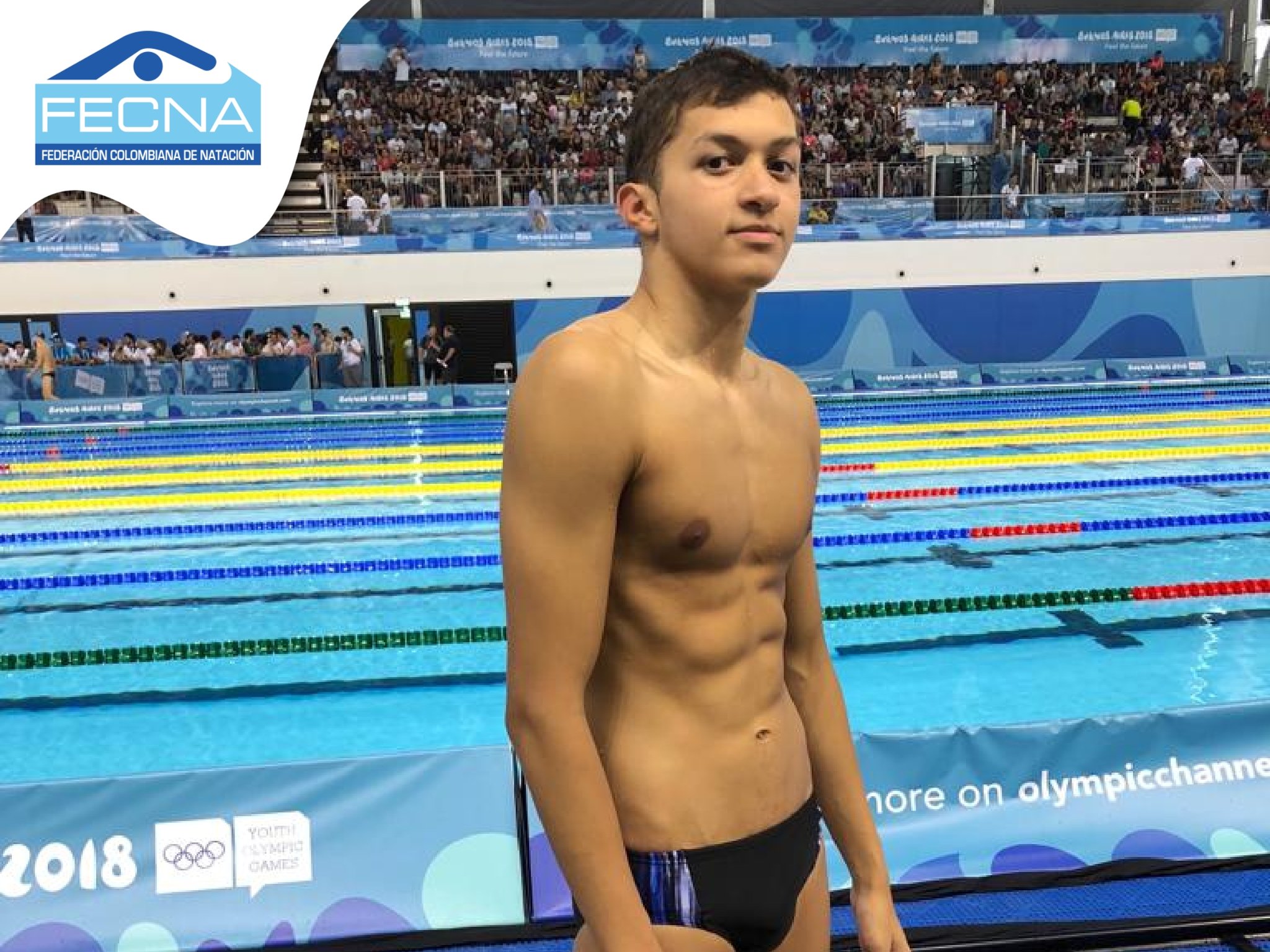 FECNA on Twitter: "¡Anthony Rincón ya se prepara para las semifinales de 50 metros espalda en ...