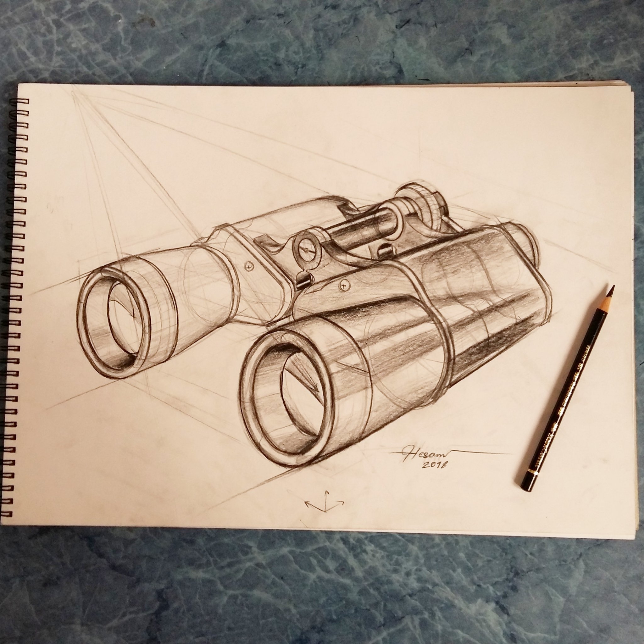 Simple Binoculars Drawing