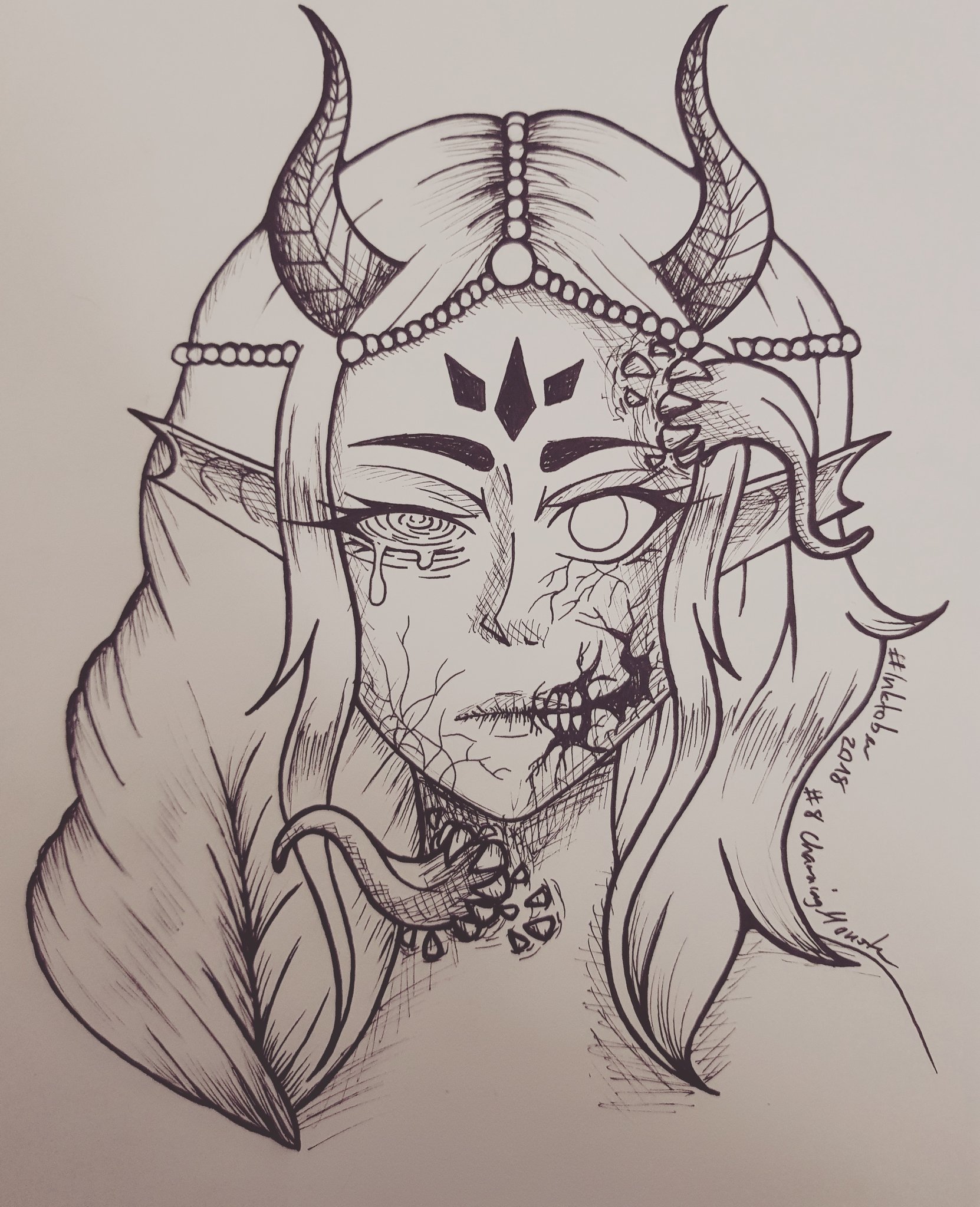 Monster on Twitter: "#Inktober2018 Day 8 #Inktober #ink #intobersketch #sketch #creative # ...