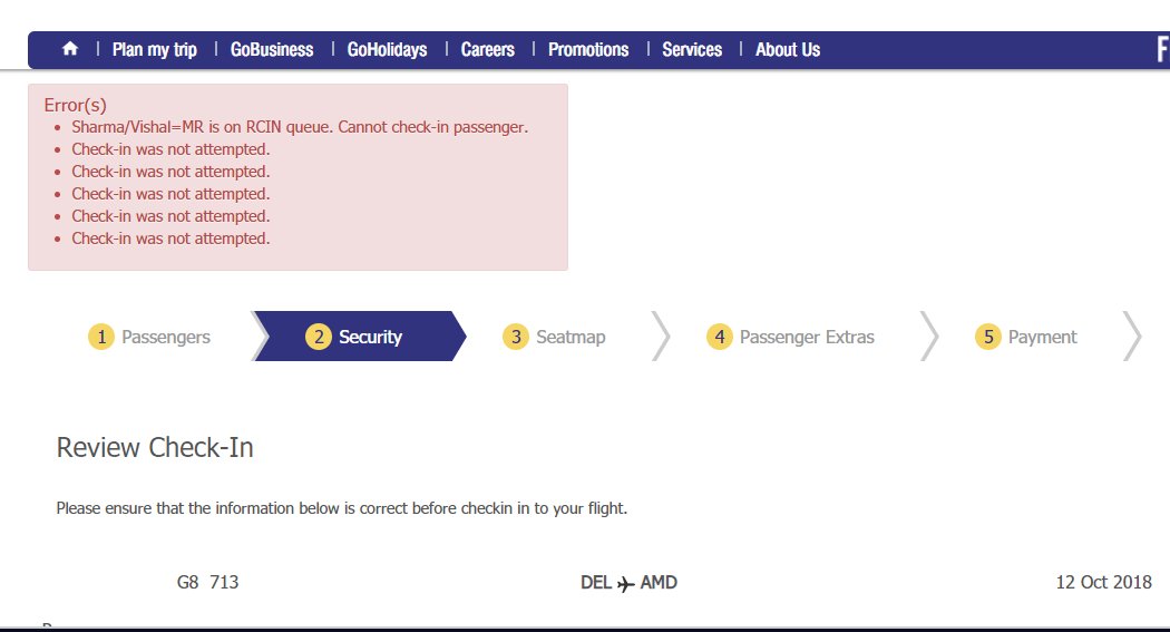 Goair Web Check In Error / Retrieve your booking by filling details like pnr/booking reference ...