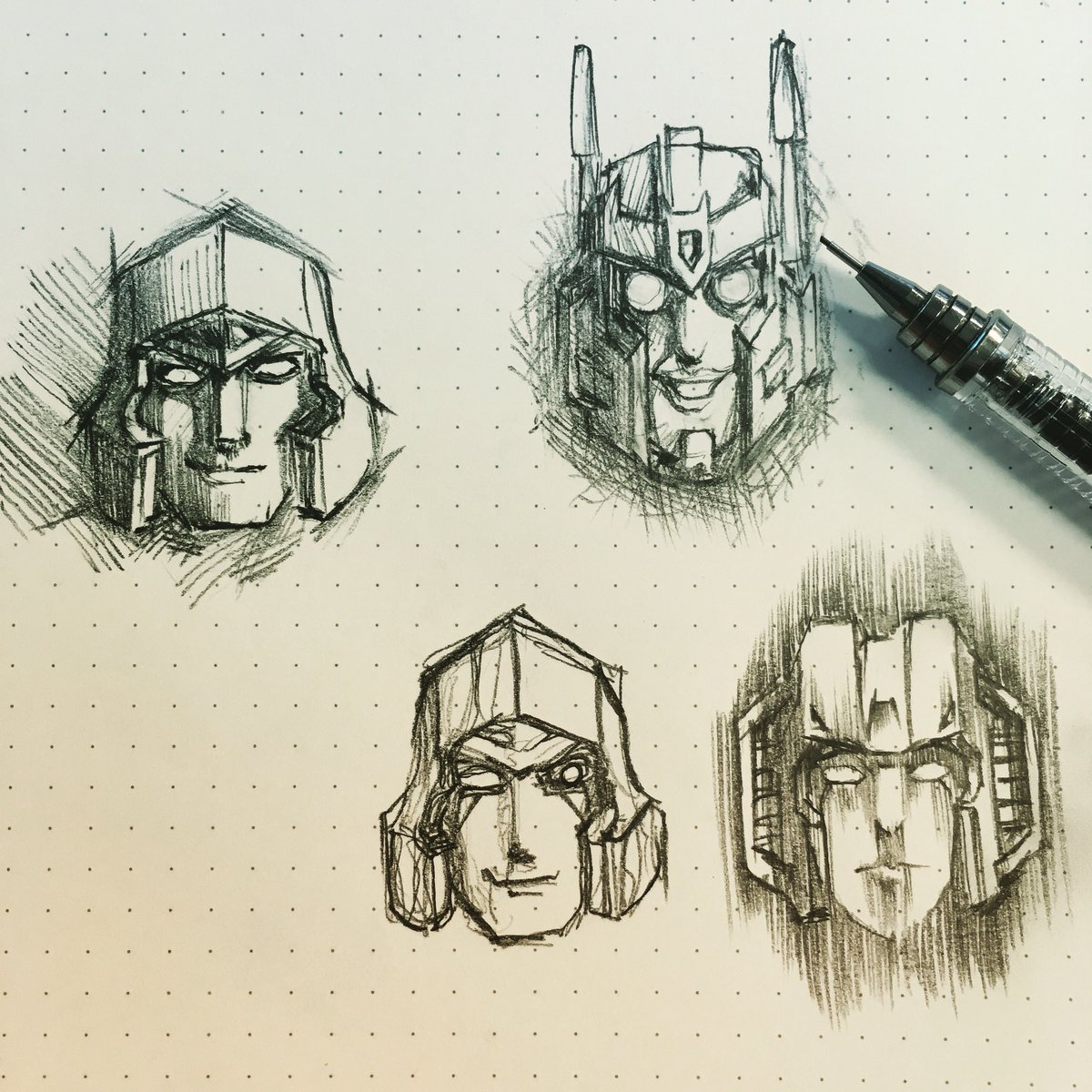 Transformers Cartoon Pencil Drawings