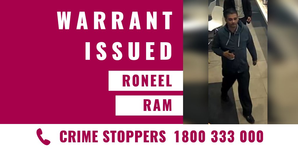 Police are appealing for public assistance to help locate Roneel Ram. → ...