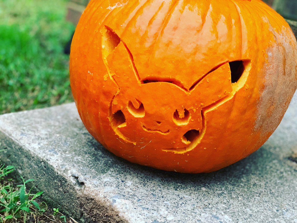 Pokemon Pikachu Pumpkin Carvings