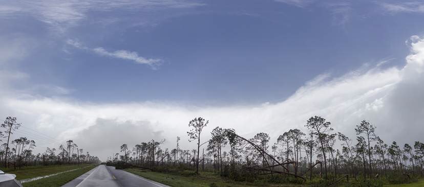 Hurricane Eye From Ground