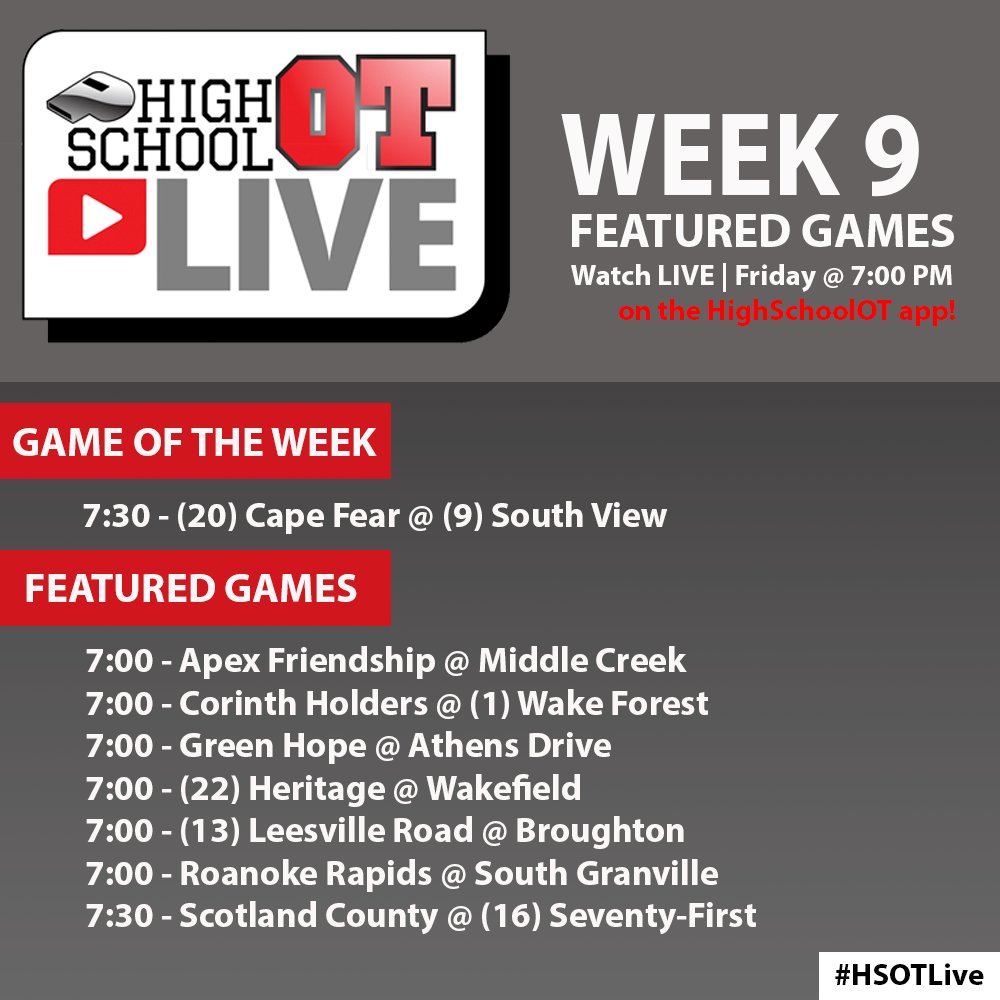 HighSchoolOT.com on Twitter: "We're (hopefully) getting ready for some football tomorrow night ...