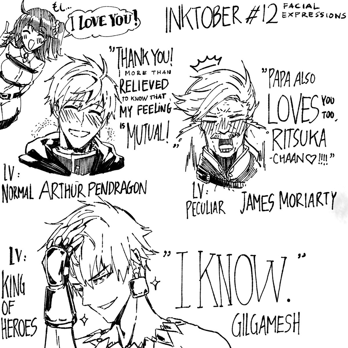 FGO「12th day: facial expression! I made thre」|F a r e b a k e (36A@CF)の漫画