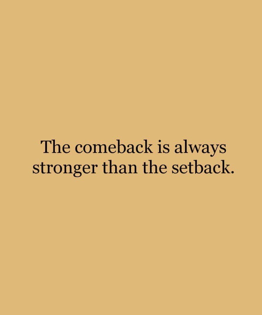 The comeback is always stronger than the setback - hopdejump The comeback is always stronger than the setback - hopdejump