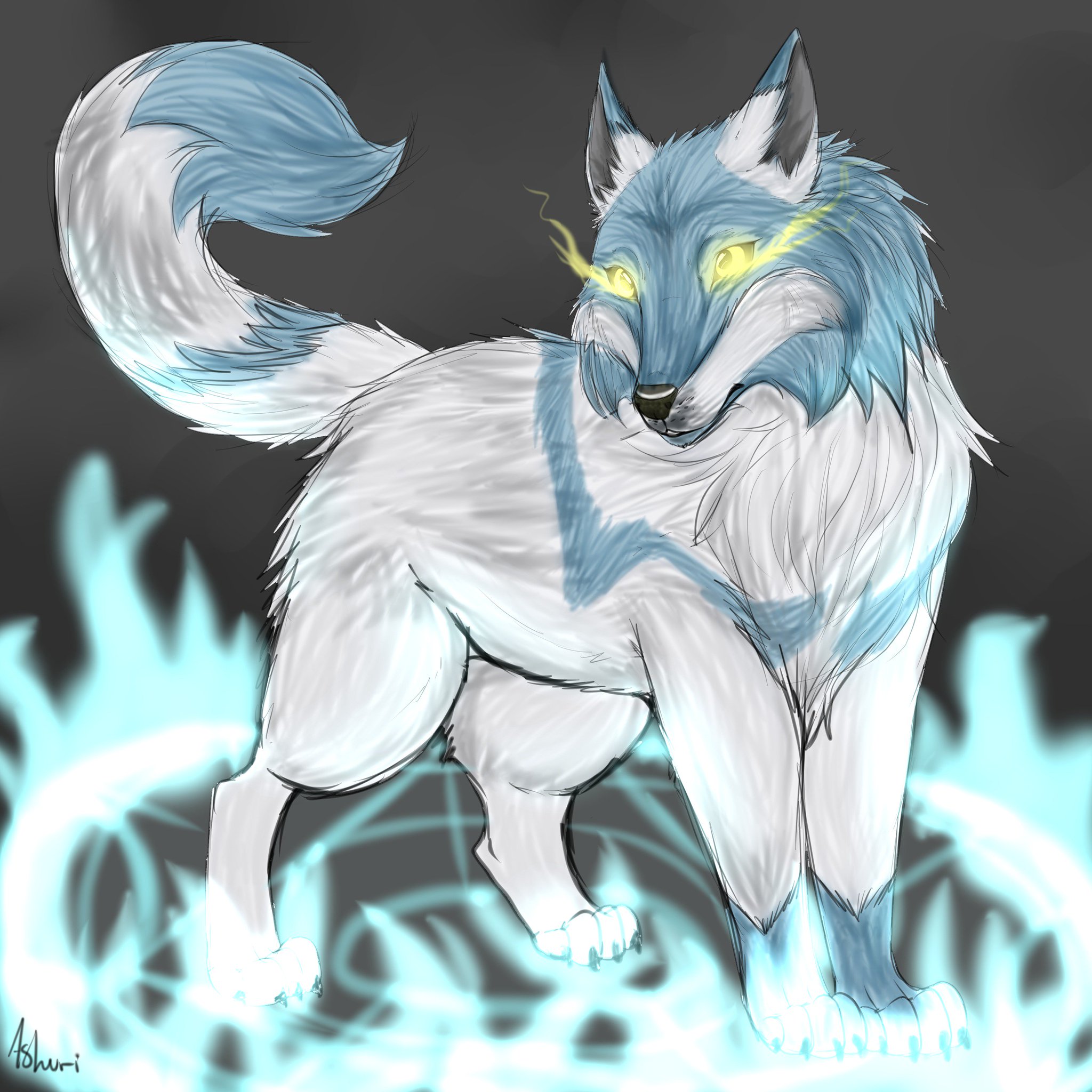 Anime Ice Wolf