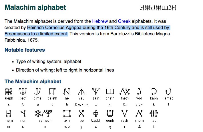 Malachim Alphabet
