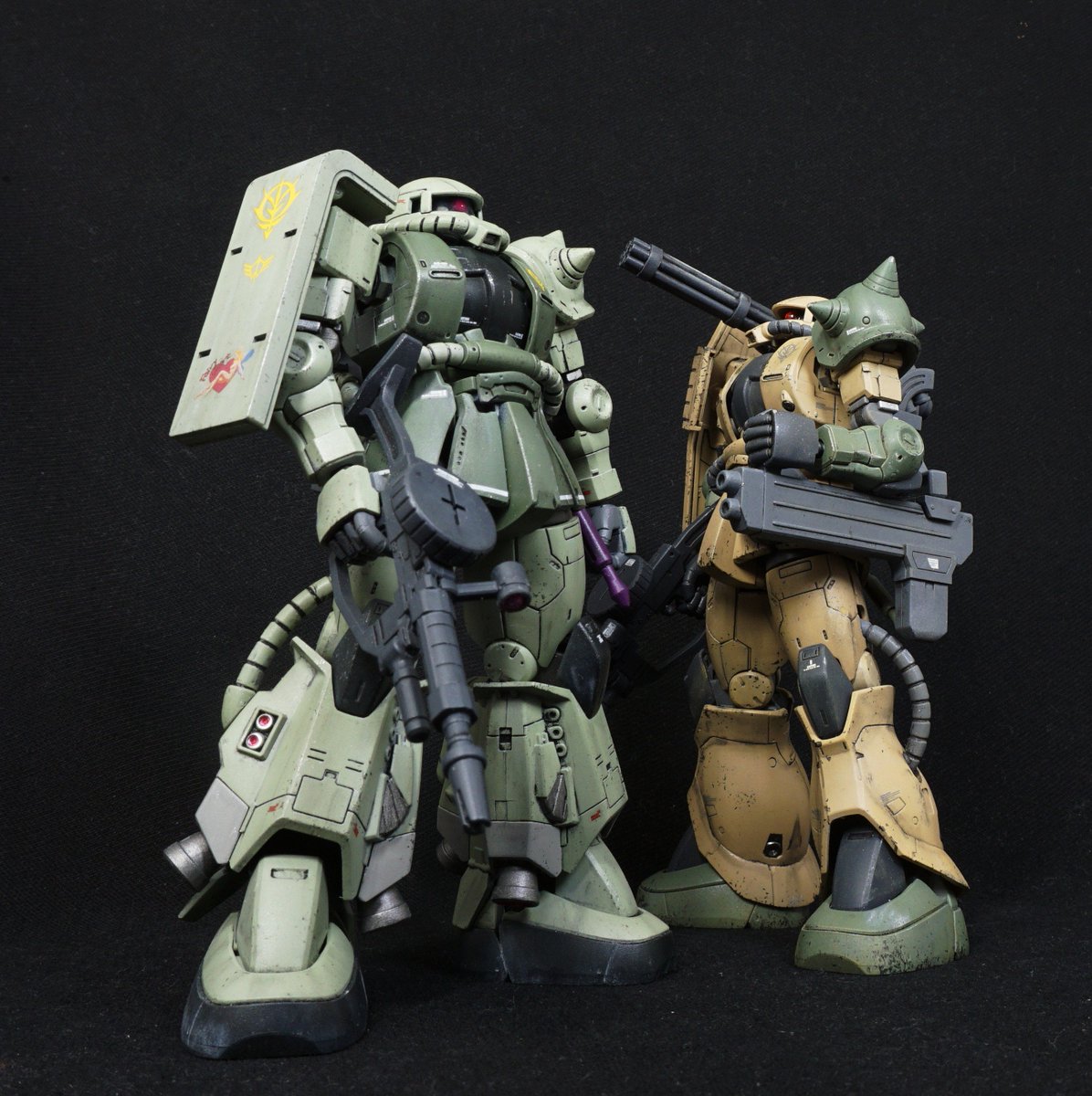 1/144 MS-06CK ZAKU HALF CANNON,MS-06-R-A1 ZAKUⅡ(Mass-produced colour ...