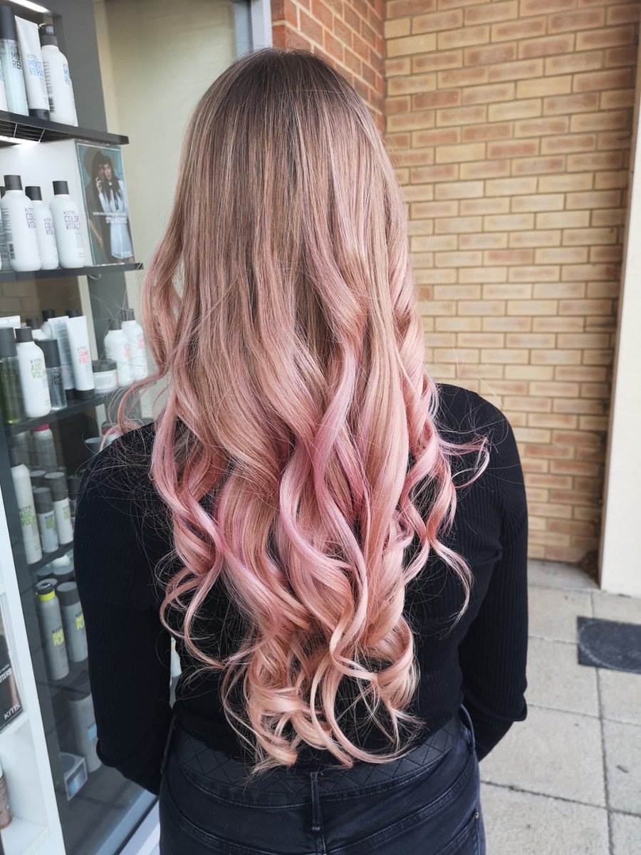 Black To Light Pink Ombre