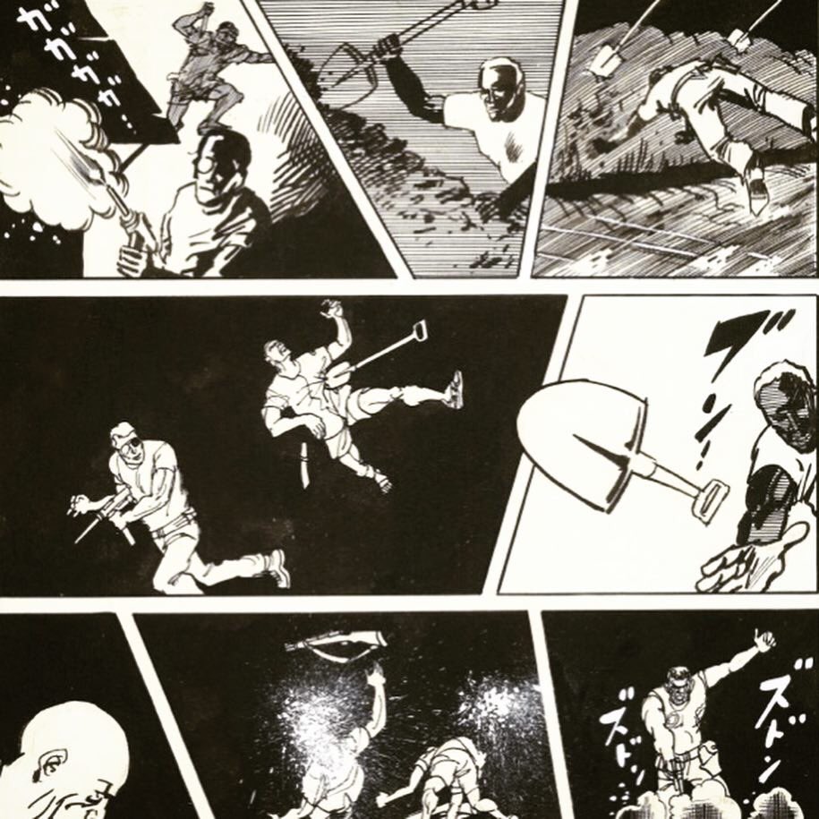 「バロン吉元『レッツゴーゲリラ NO.1七面鳥部隊』('68)より。From "Lets go Guerrilla" 」バロン吉元／バロン.プロの漫画