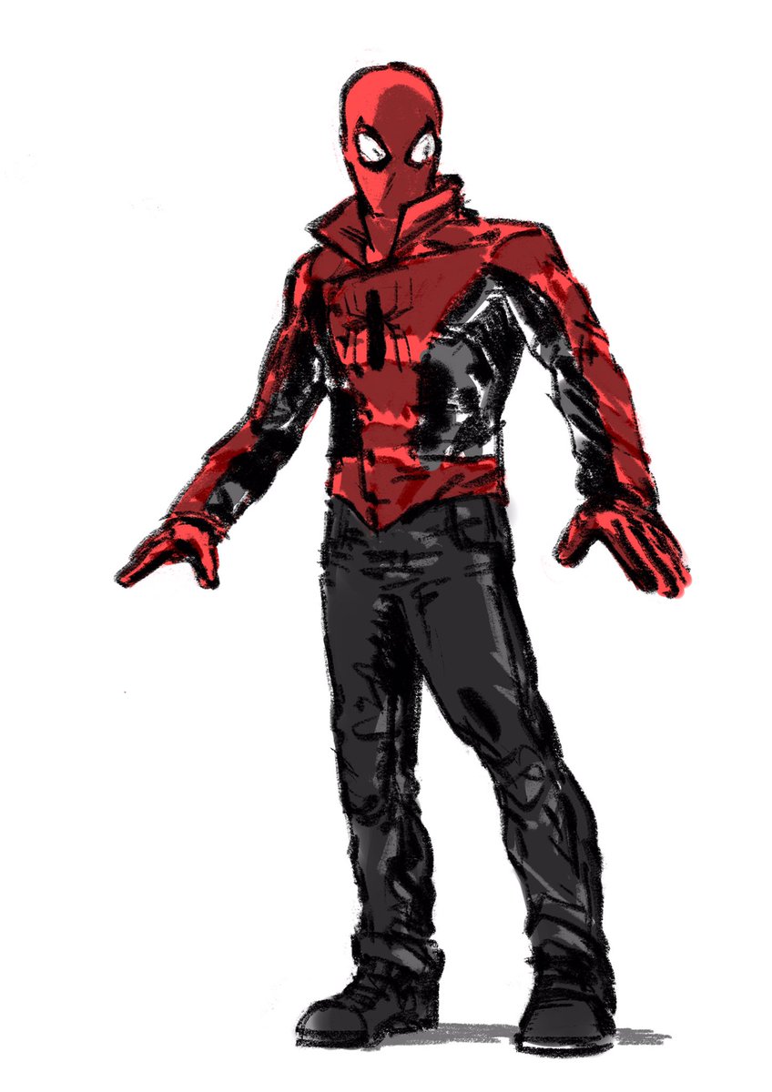 Spiderman Standing Drawing