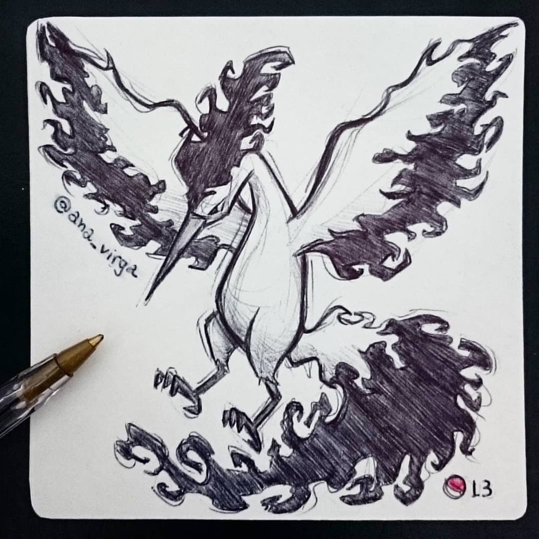 Pokemon Moltres Drawing