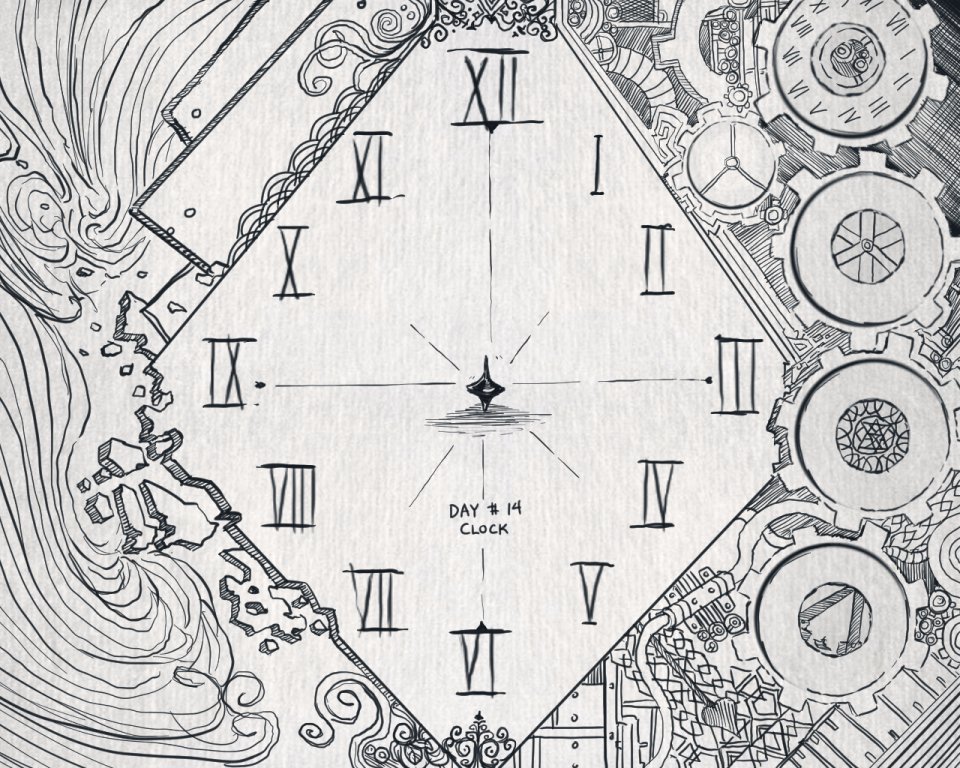 「#inktober Day 14, Clock 」advarcherの漫画