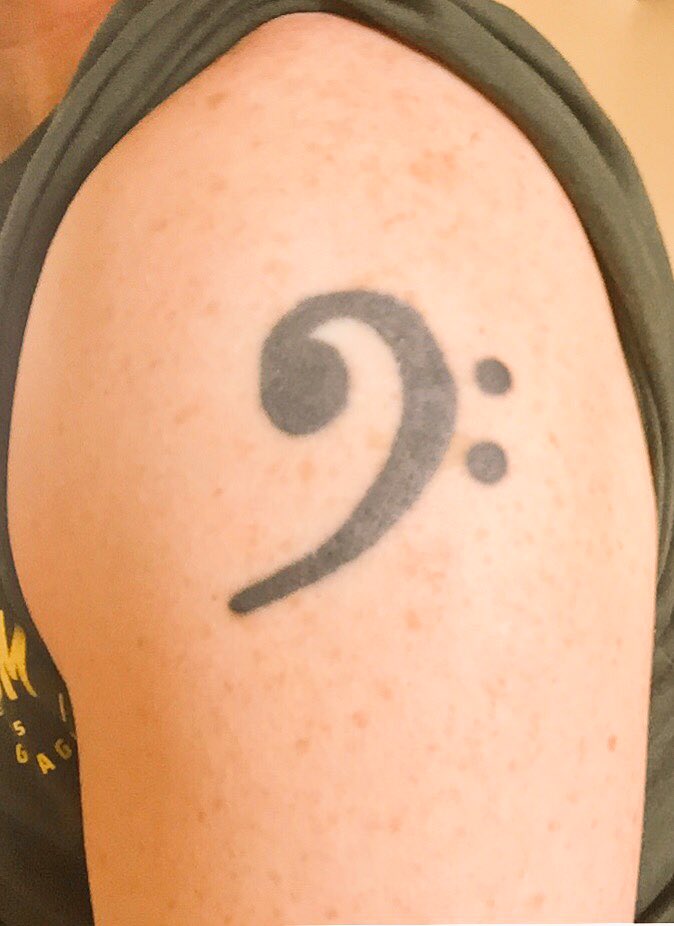 Bass Clef Tattoo