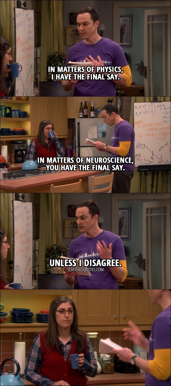 Sheldon Cooper Top Quotes You Know, It Occurs To Me You Could Solve