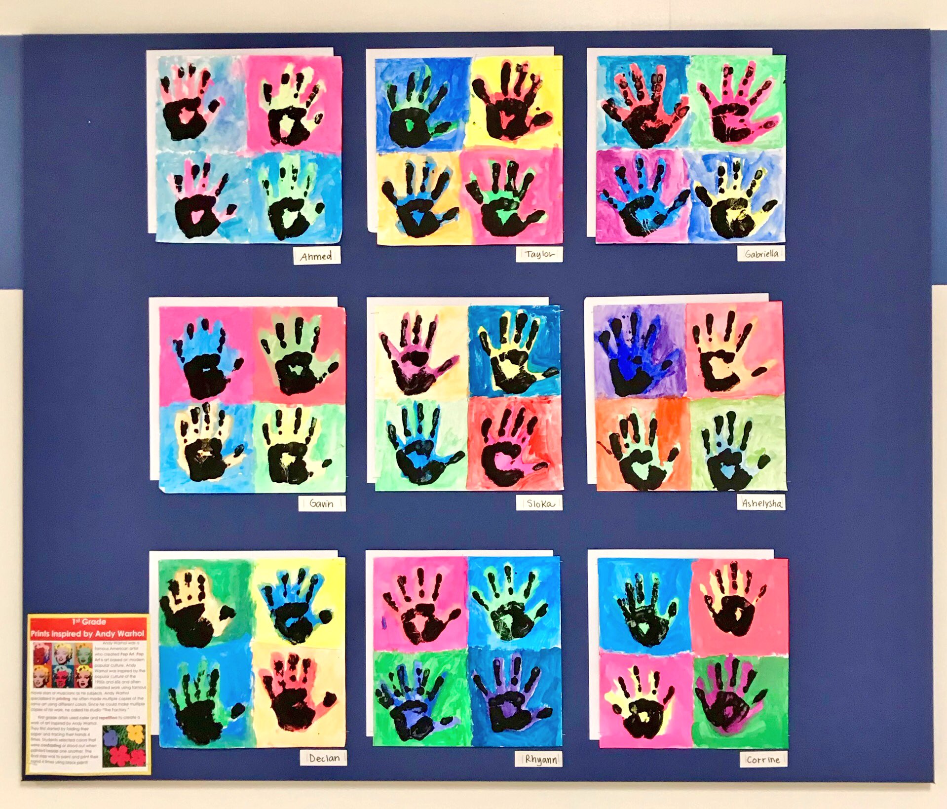 Warhol Handprint Andy Warhol Pop Art Flowers 2nd Grade
