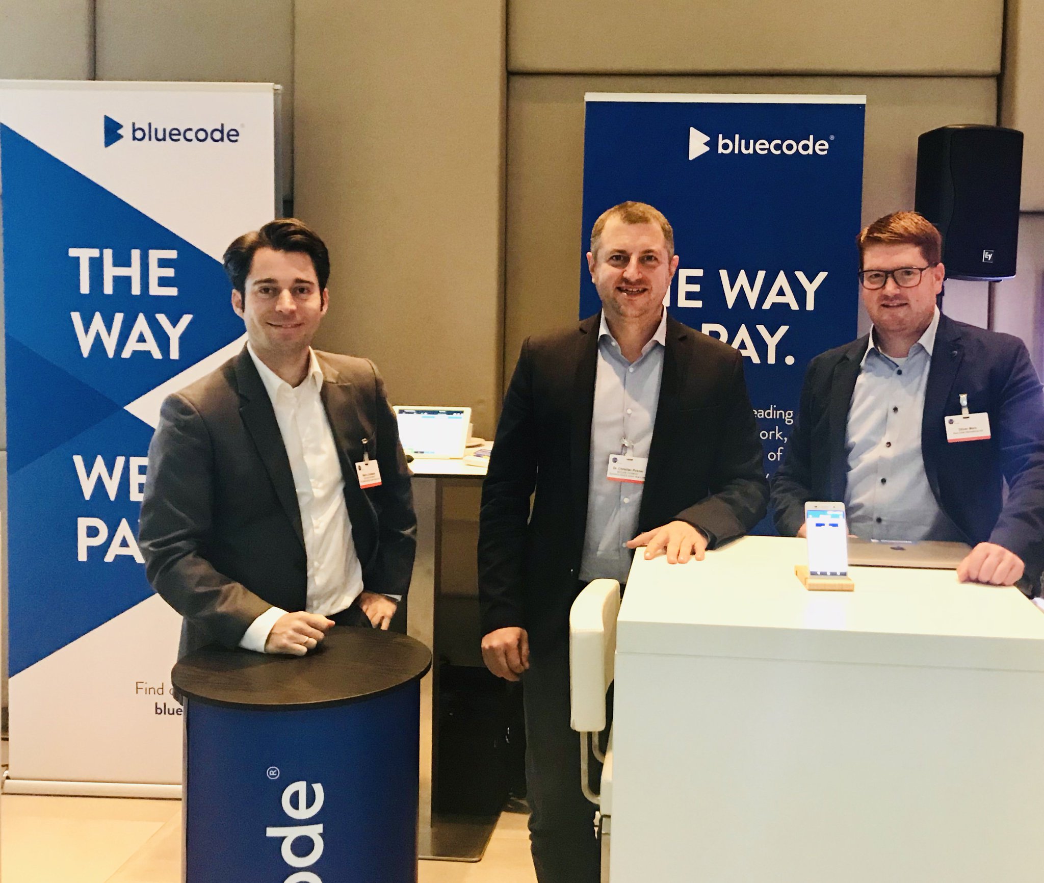 Bluecode on Twitter: "Wir sind mit unserem Team auf der @GS1_Mobile # ...