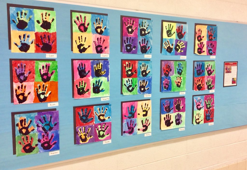Warhol Handprint Andy Warhol Pop Art Flowers 2nd Grade